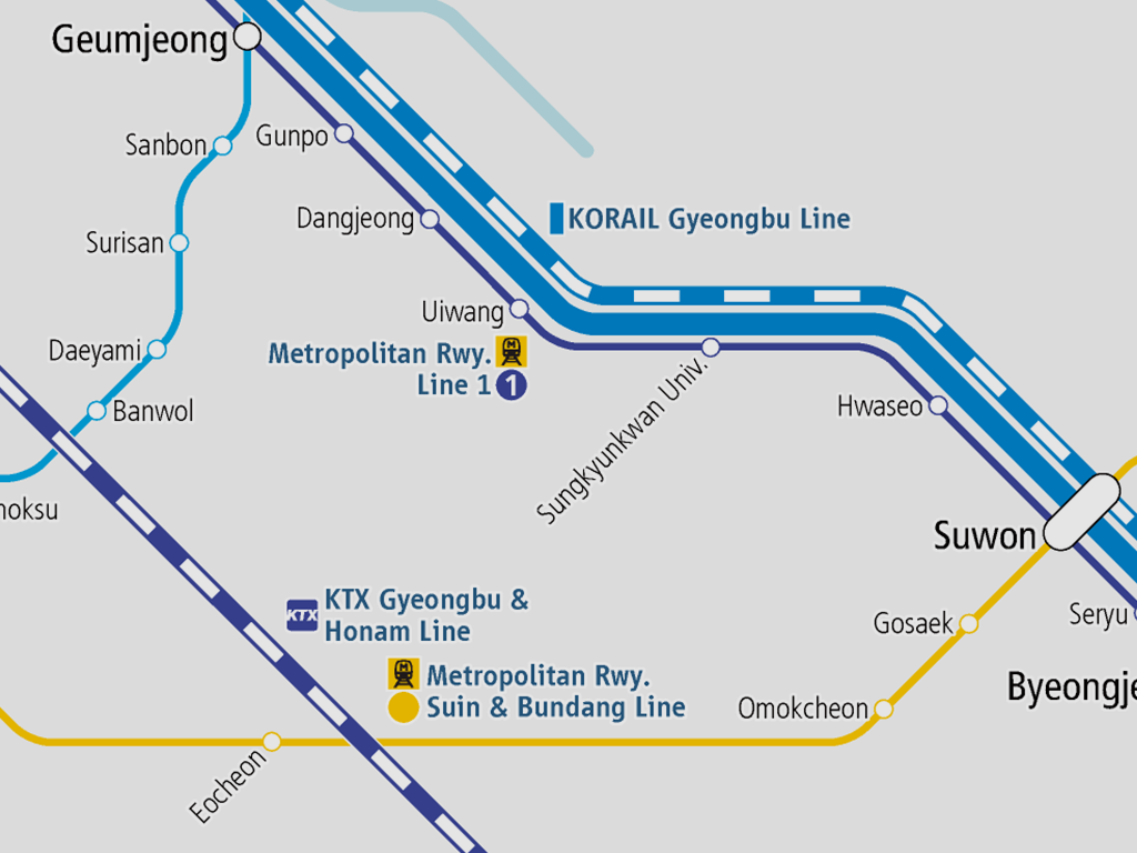 The Metropolitan Railway Suin Line was extended between Suwon and ...